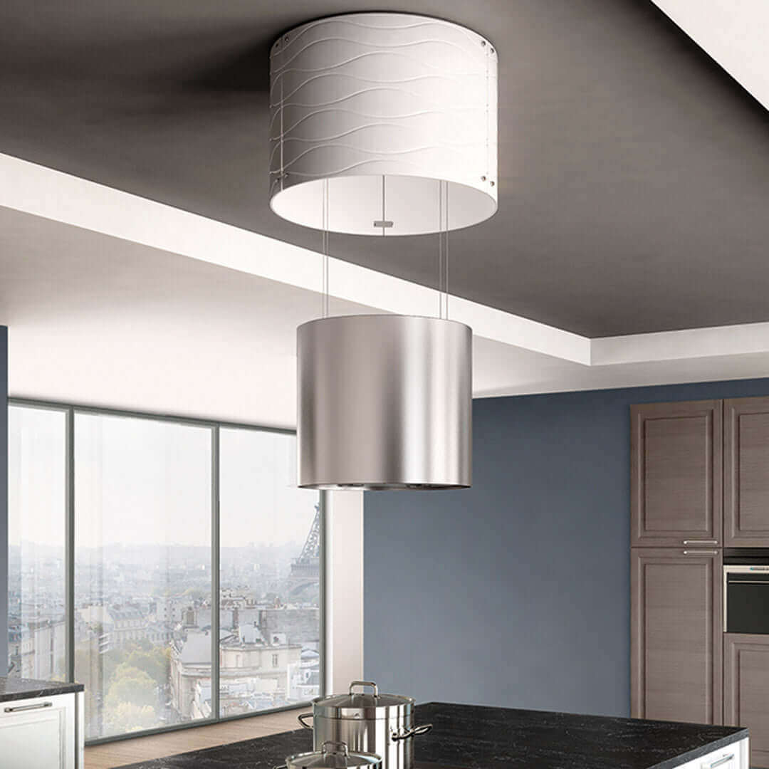 Faber Zoom 16" Island Mount Range Hood In Stainless Steel