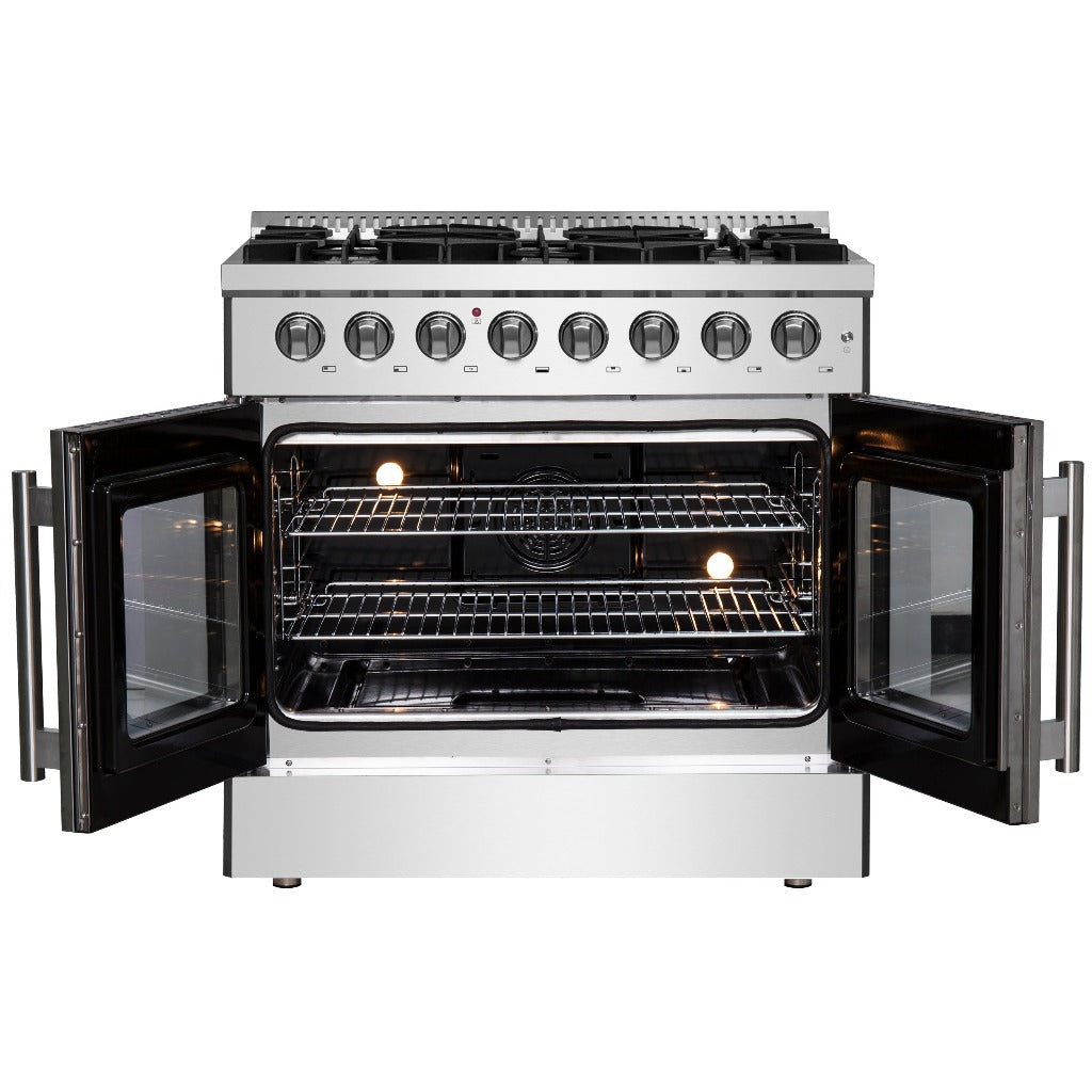 Forno Galiano 36" French Door Dual Fuel Range (FFSGS6356-36)