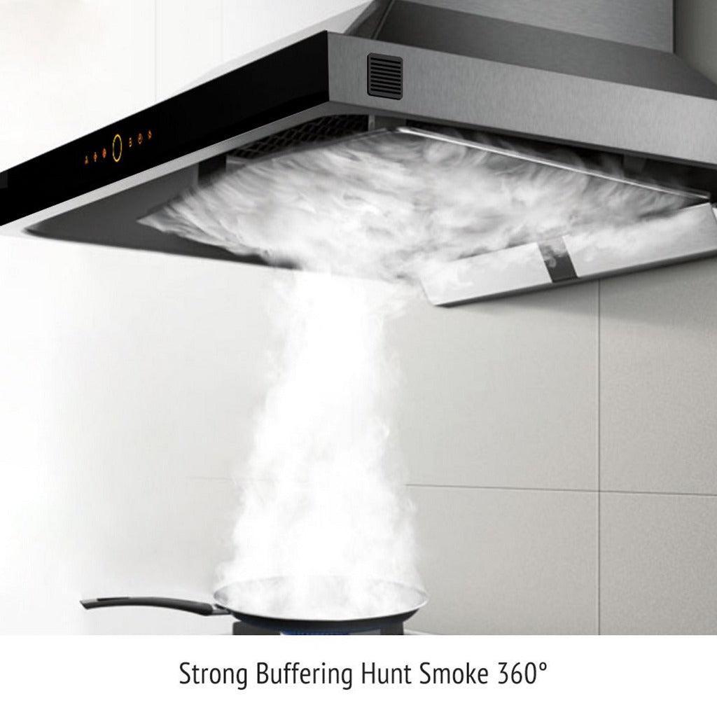Fotile Perimeter Vent 36" 900 CFM Wall Range Hood with Touchscreen ...