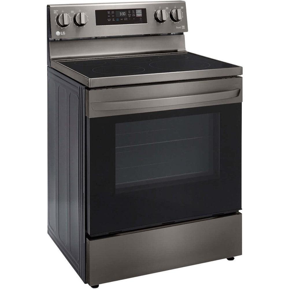 LG 30" Electric Smart Range with AirFry | Black Stainless Steel (LREL6323D)