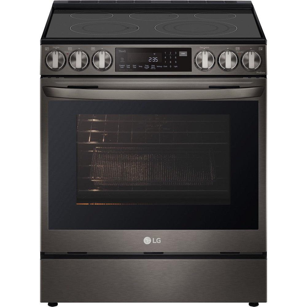 LG 30 in. Wi-Fi Electric Slide-in Range - Black Stainless Steel (LSEL6335D)