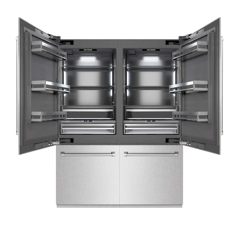 ZLINE 60" Built-In Refrigerator in Satin Stainless with Gray Interior ...