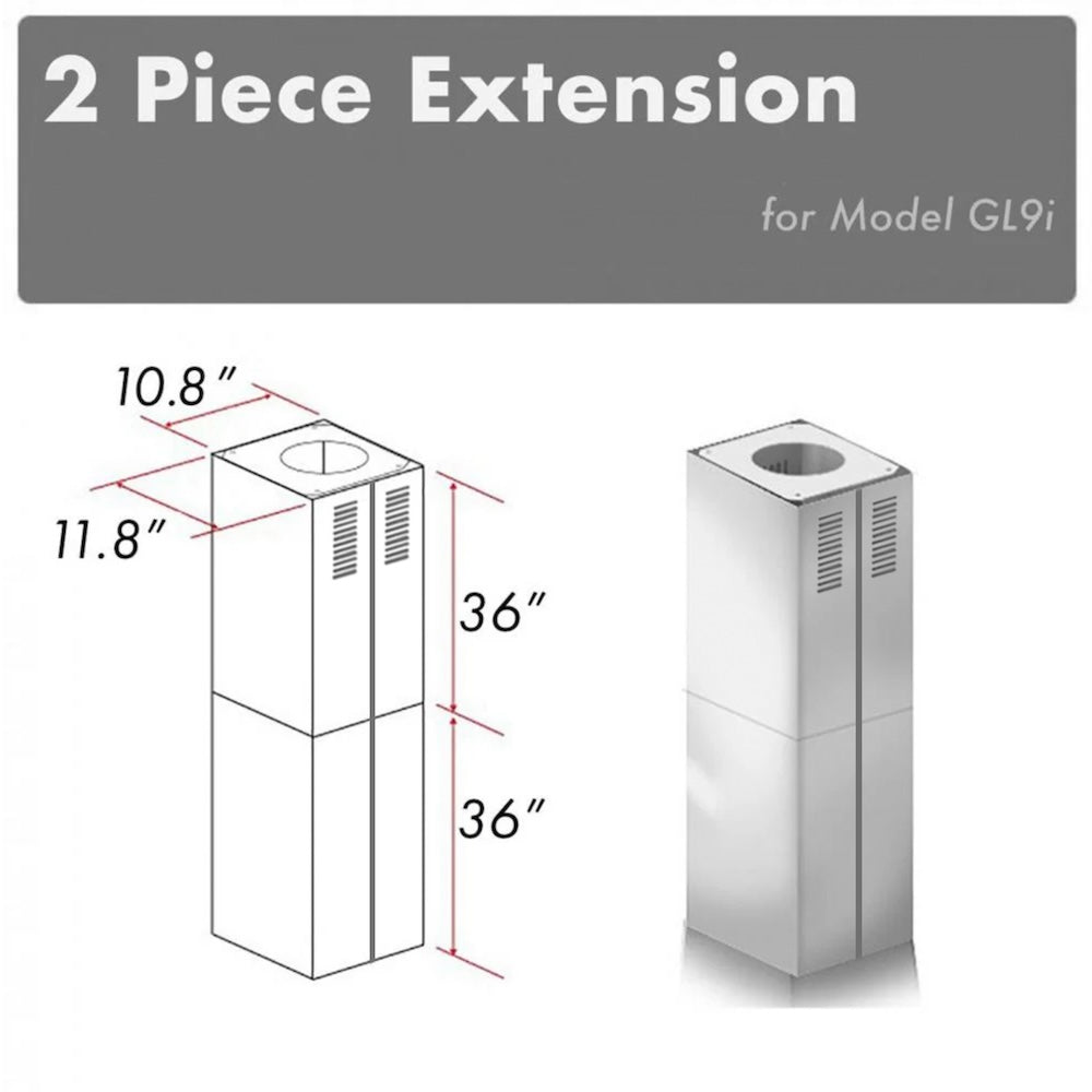 ZLINE Short Chimney Kit for GL9i Range Hood (SK-GL9i)