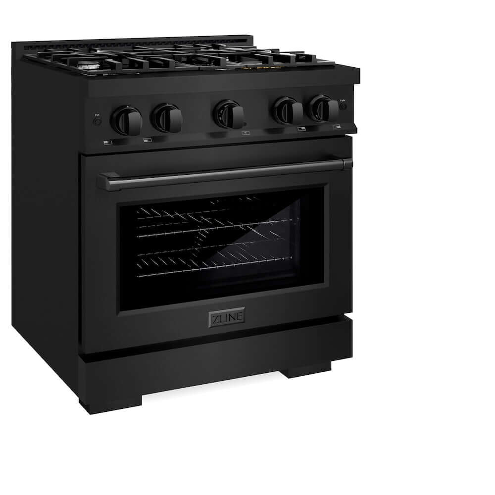 ZLINE 30" Select Dual Fuel Range in Black Stainless (HDRB-30)