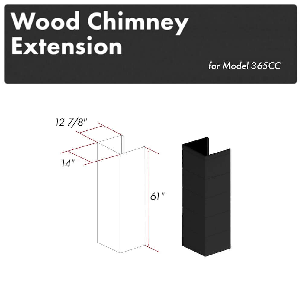 ZLINE 61" Wooden Chimney Extension for 365CC Range Hoods (365CC-E)